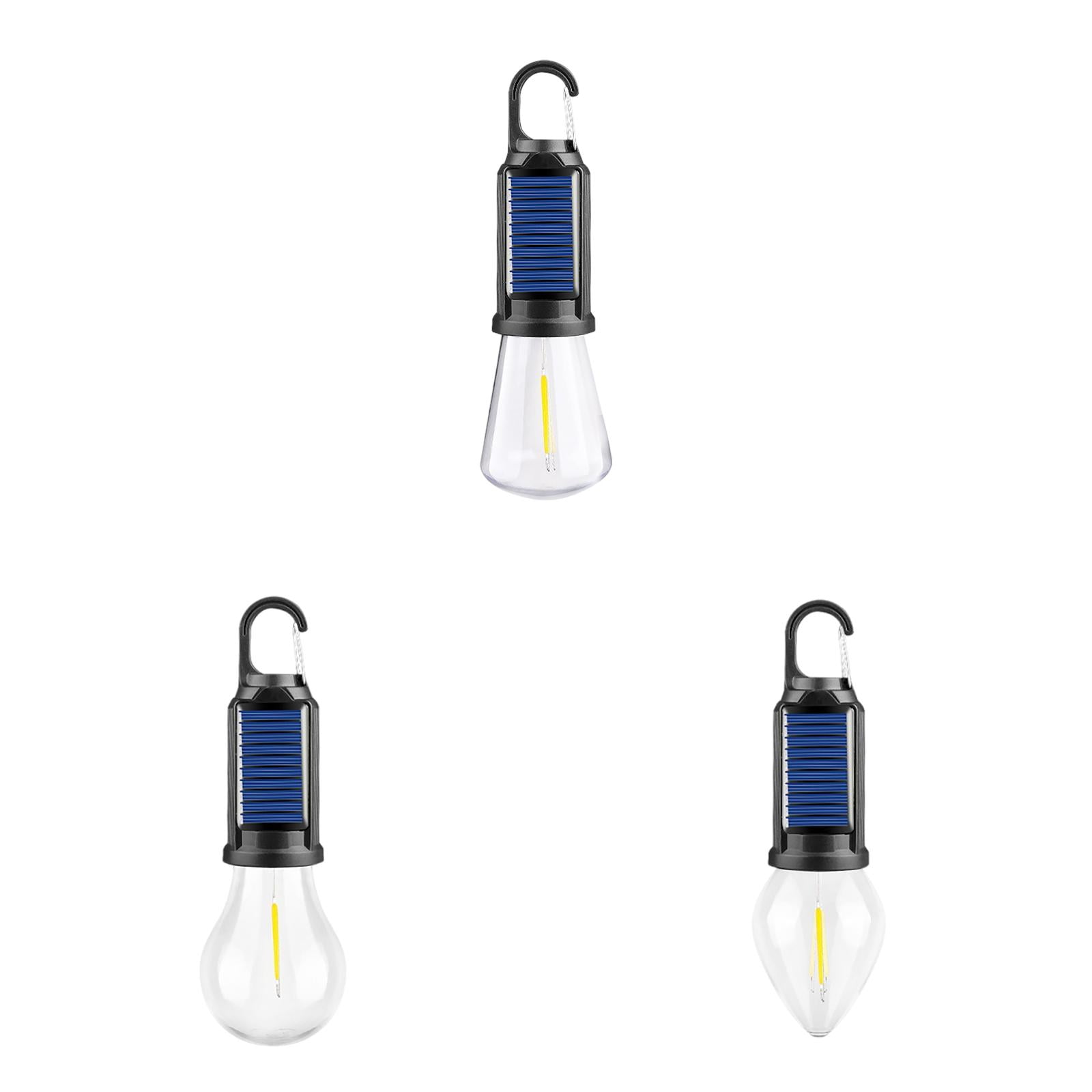 (3,All)Solar Rechargeable Hooked Camping Light, Solar Tent Lights USB ...