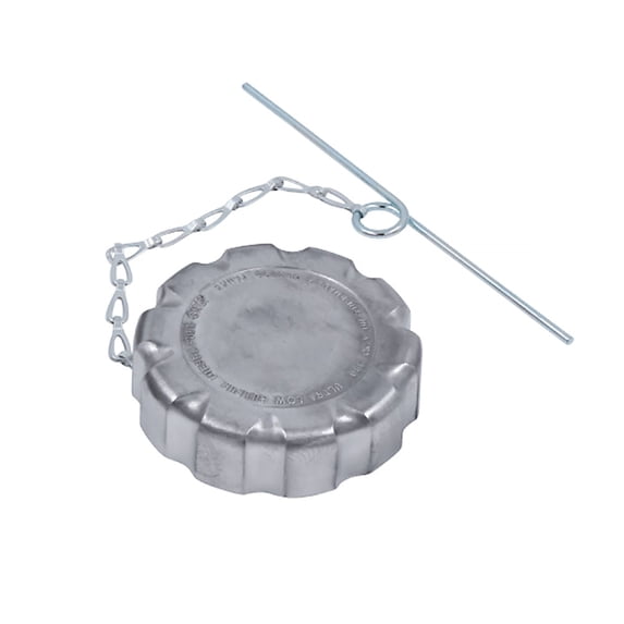 3" Aluminum Diesel Fuel Tank Cap w/ 8" Retaining Chain Non-Locking and ...