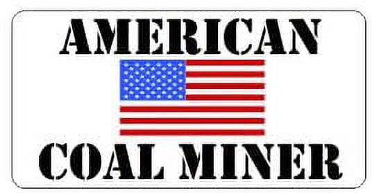 (3) American Coal Miner Funny Hard Hat / Helmet Vinyl Decal Sticker ...