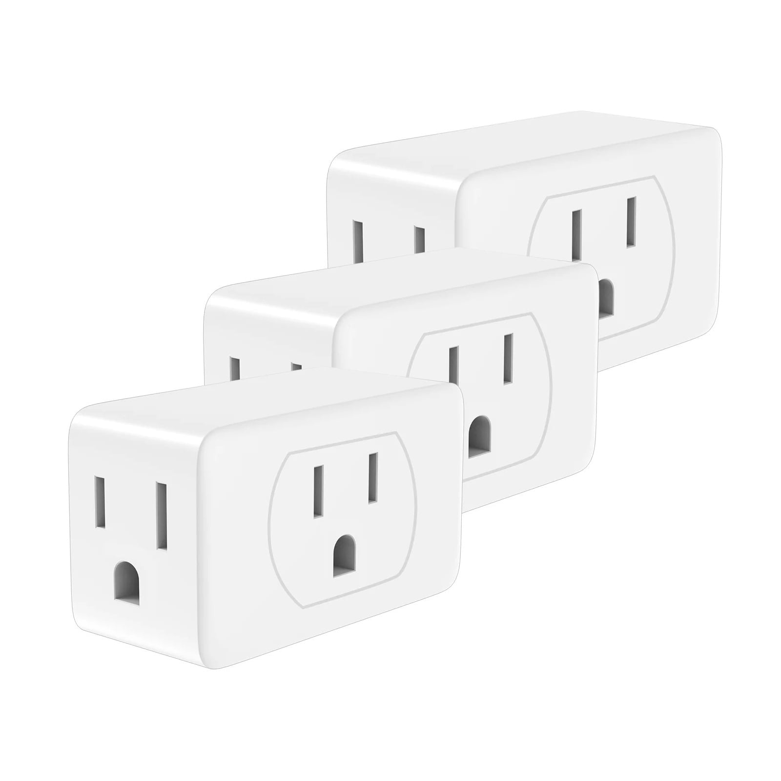 3 American Wall Plug Adapters, With 3 AC Socket Extenders, Multi-socket ...