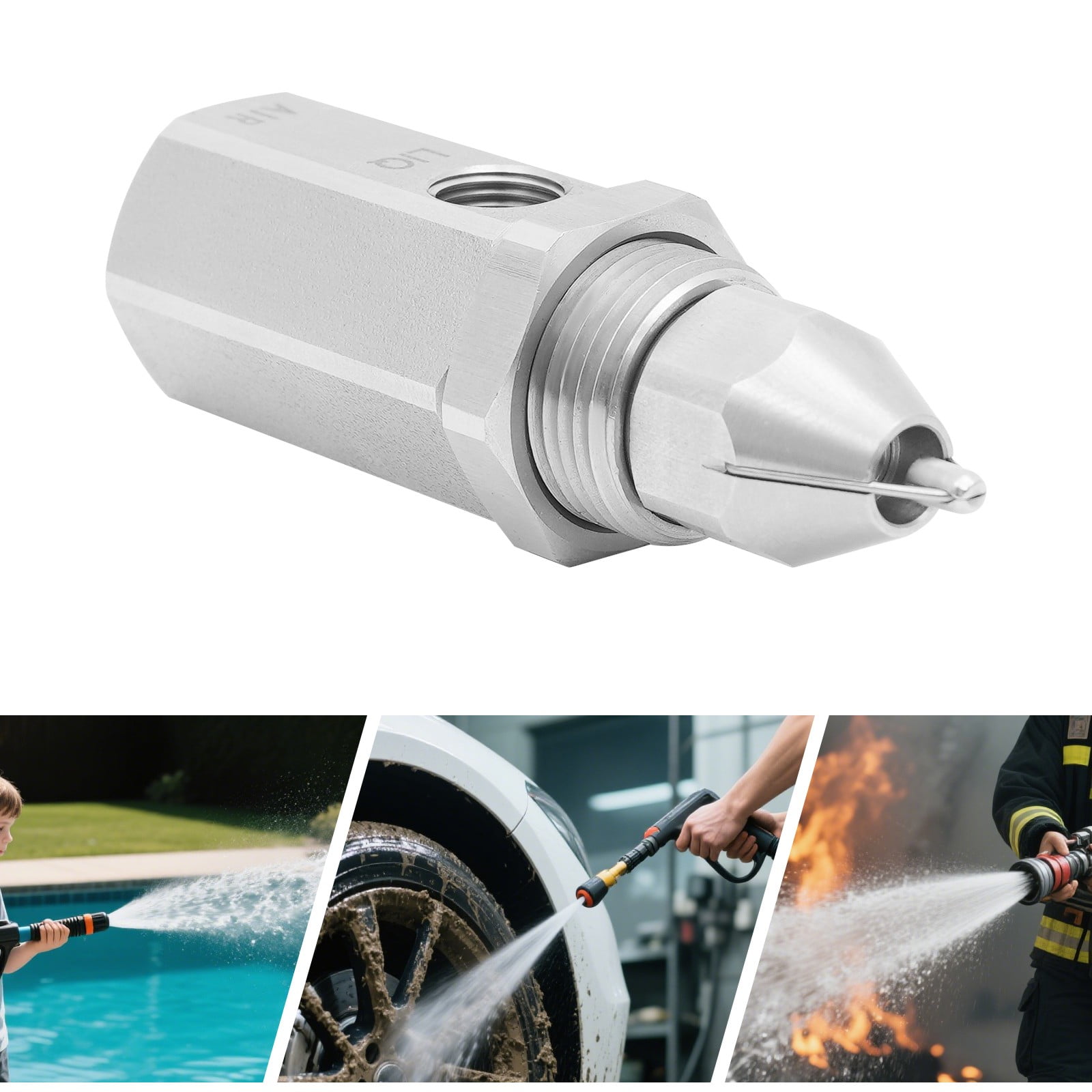 3 Angles Steel Super Fine Mist Wet fog Ultrasonic Nozzle Air Atomizer ...