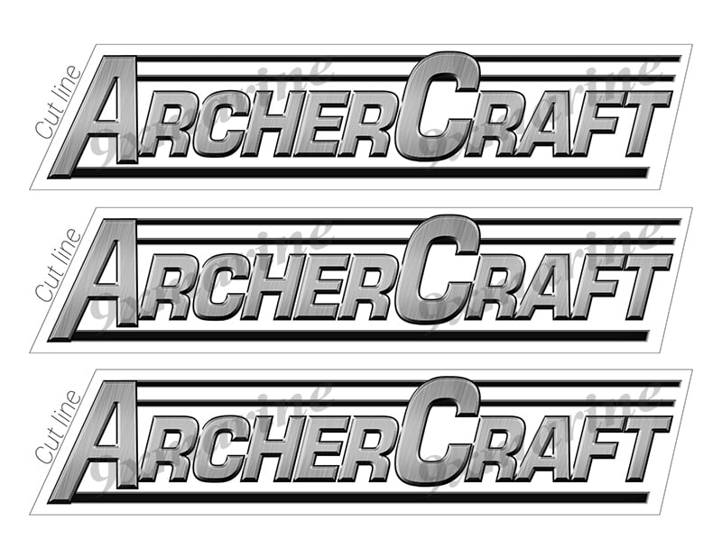 3 Archer Craft Boat Stickers "3D Vinyl Replica" of original - Walmart.com