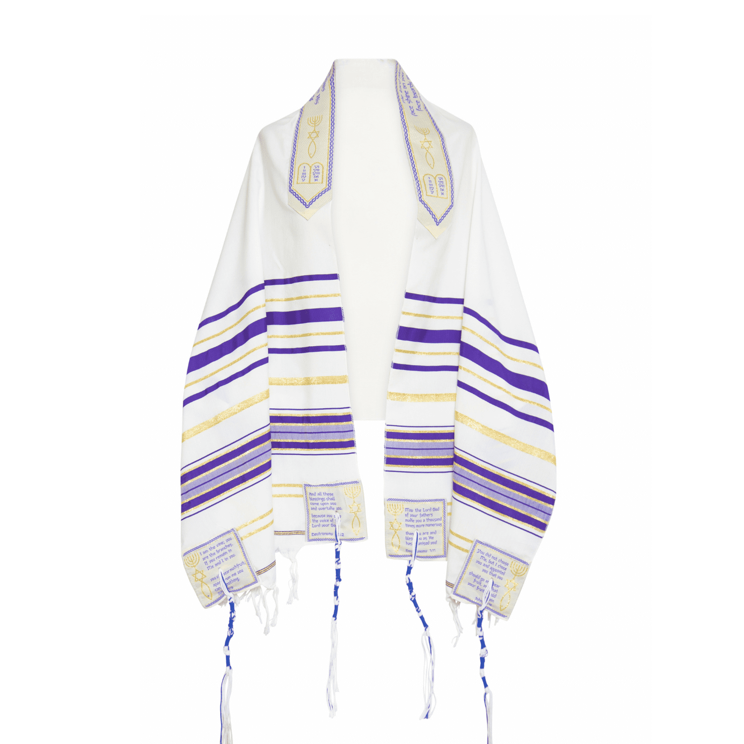 3 Arches USA The Blessing Tallit, Messianic Prayer Shawl (Purple) - Walmart.com