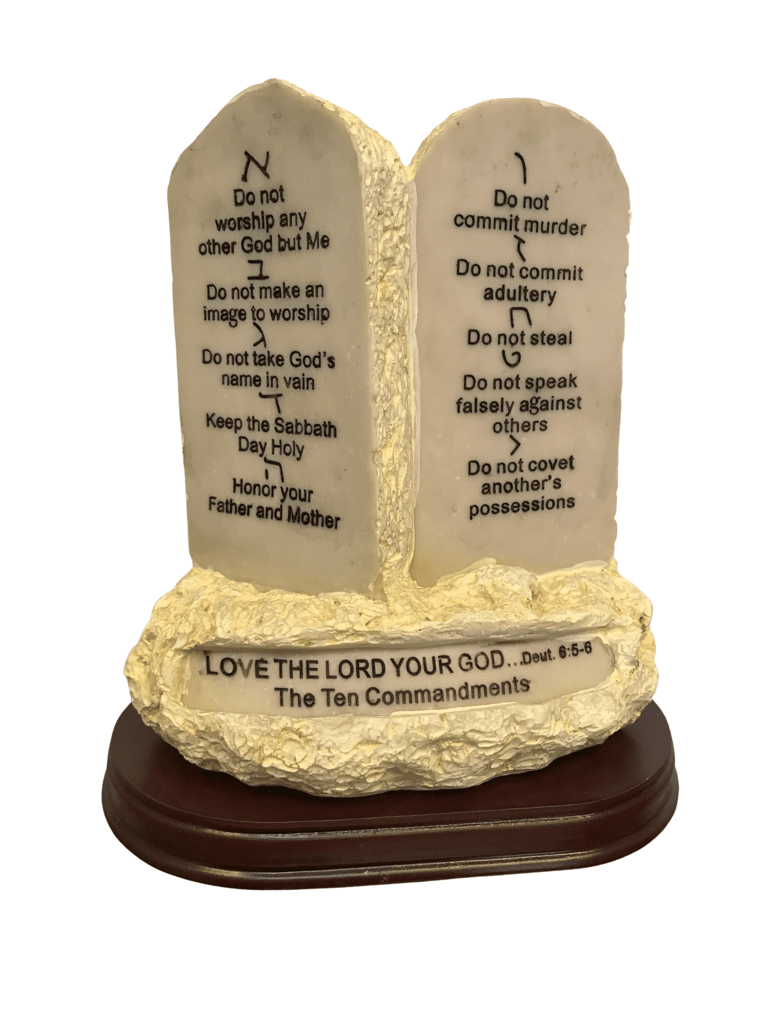 3 Arches usa Ten Commandments Stone Replica Wall Decor, 7 Inches Tall ...