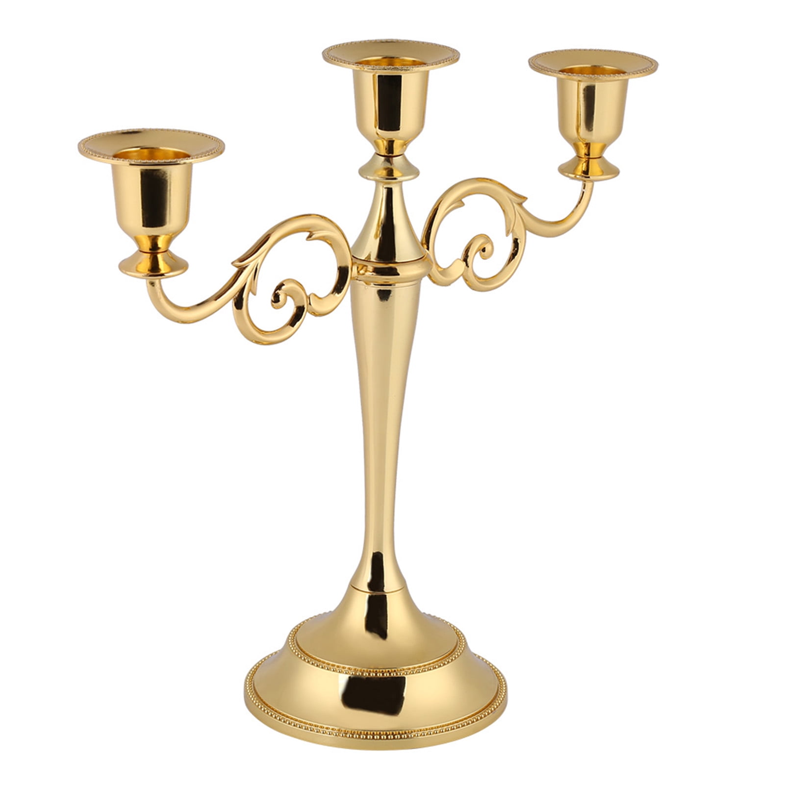 3 Arms Metal Candlestick Holder, European Style Candelabra for Home ...