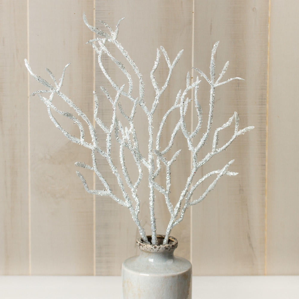 3 Artificial Glittered Branches: Add Sparkle and Shine to Your Décor ...
