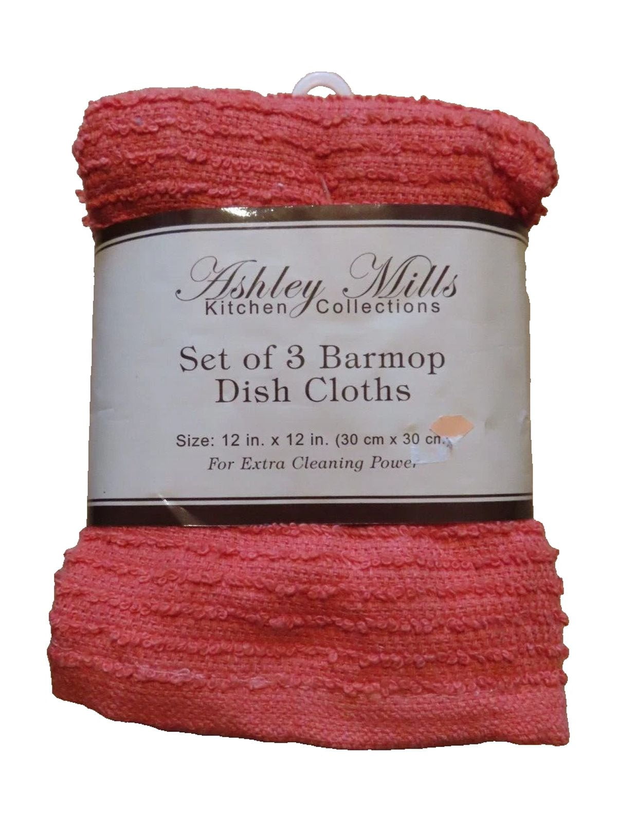 3 Ashley Mills Kitchen Collections Barmop Dish Cloths 12" X 12" Red New ...