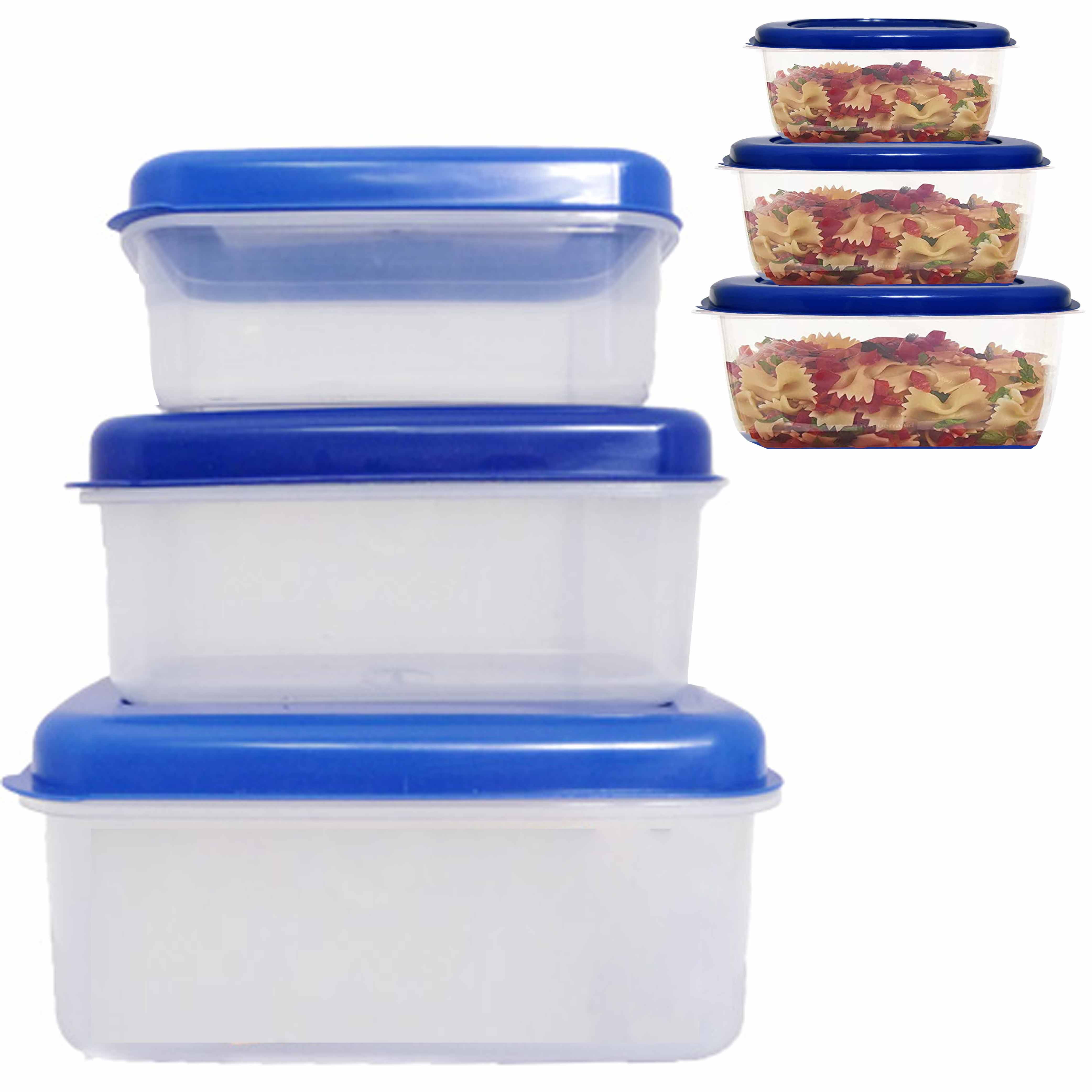 3 Assorted Rectangle Food Storage Meal Prep BPA Free Microwave ...
