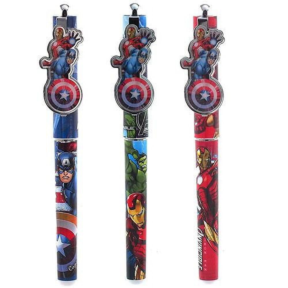 3 Avengers Authentic Licensed Roller Pens Assorted Colors ( 3 Pens ...