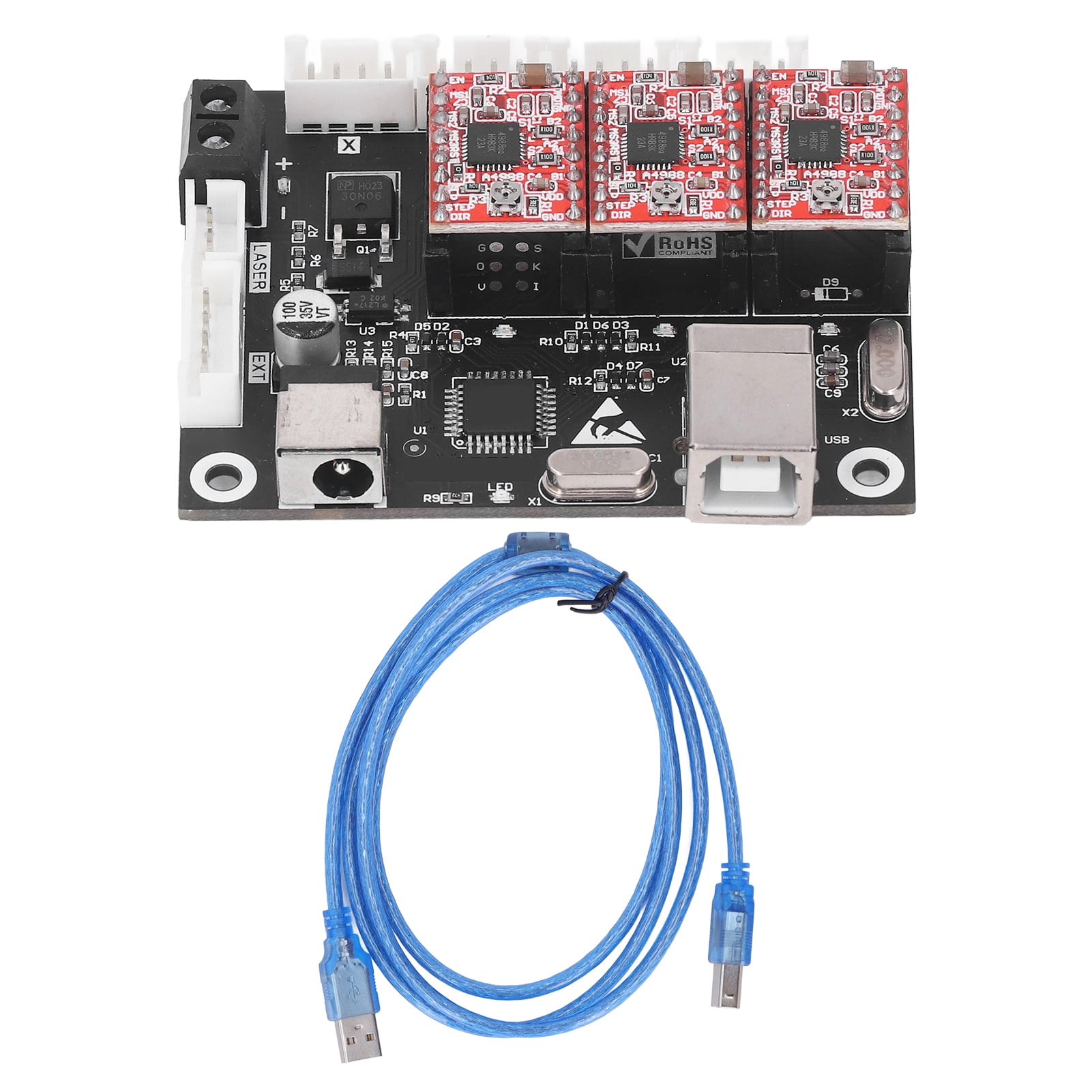 3 Axes Laser Engraver Control Board CNC Engraving Machine Motherboard ...