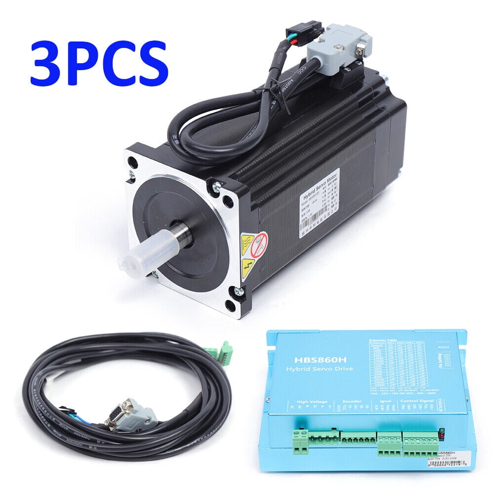 3 Axis Closed Loop Stepper Motor Servo Driver Kit 12Nm Nema 34 3m Motor ...
