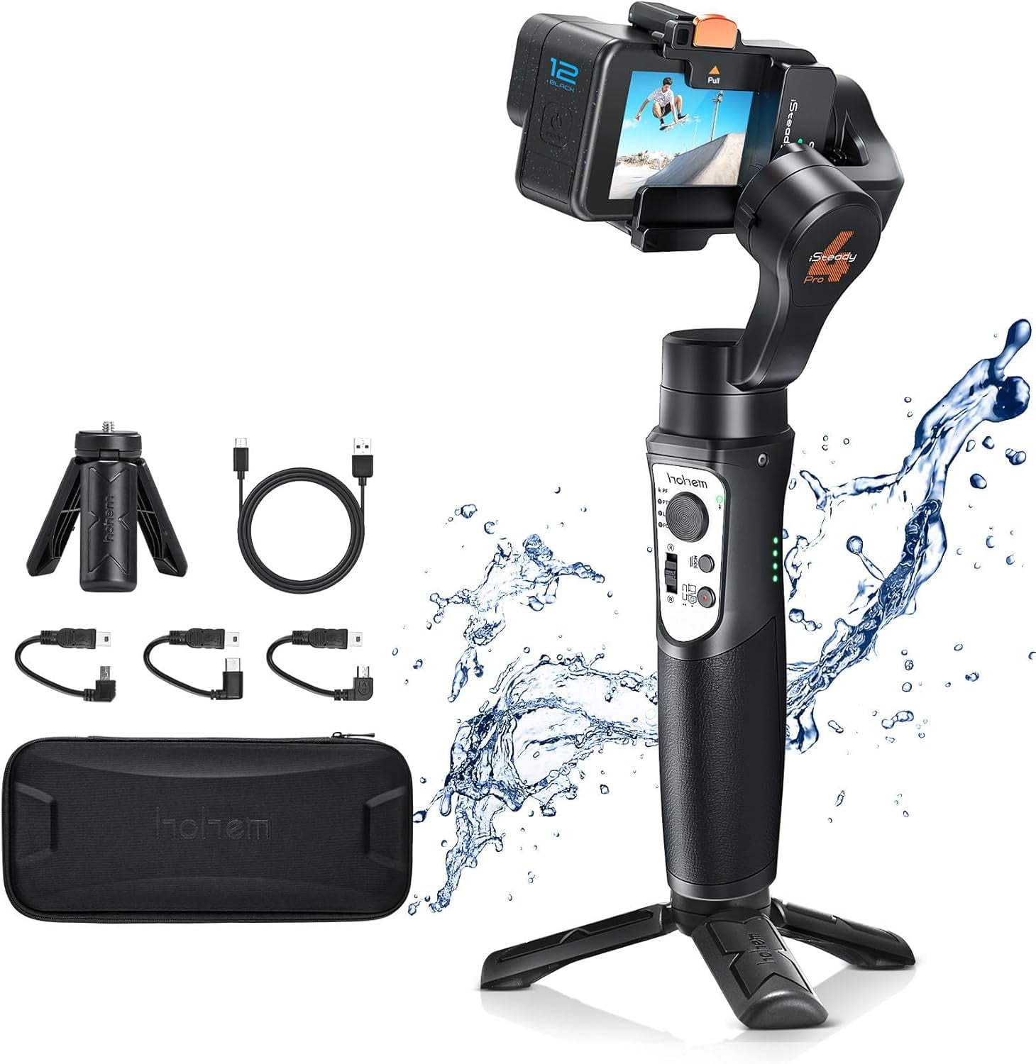 3 Axis Gimbal Stabilizer for Hero 13/12/11/10/9, Handheld Stabilizer ...