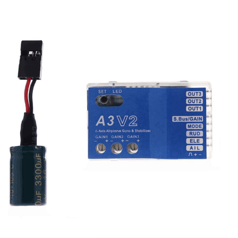 3 Axis Gyro A3 V2 Aeroplane Flight Controller Stabilizer for RC ...