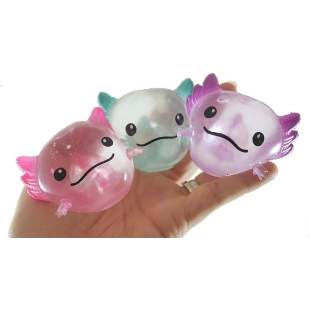 3 Axolotl Splat Ball - Water Filled Splat Stress Ball - Throw to Make ...