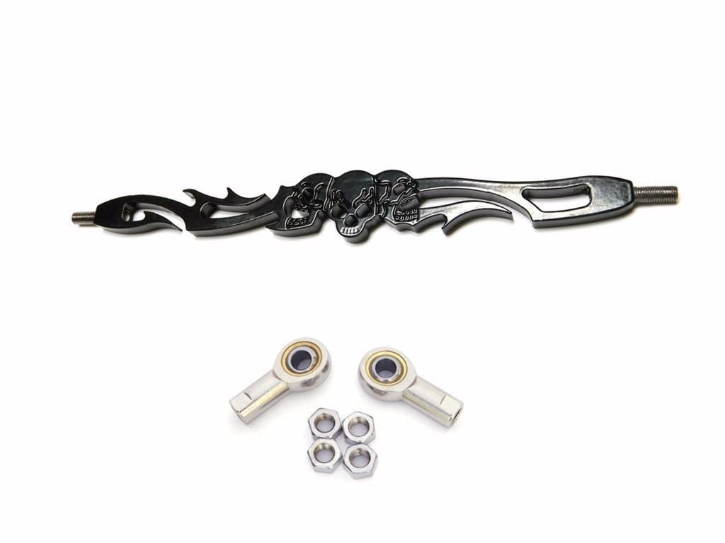 +3" BLACK SKULL SHIFT LINKAGE For Harley Softail Dyna Glide Road King ...