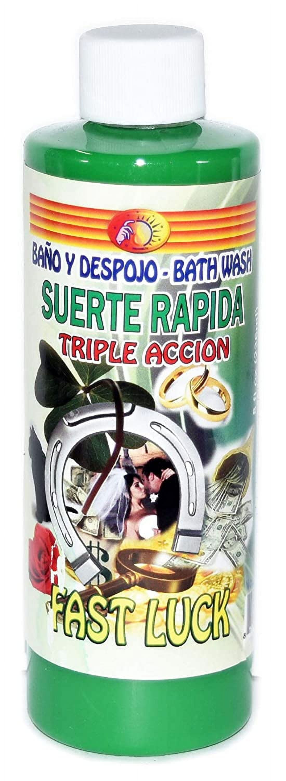 3 BOTTLES FAST LUCK BATH SUERTE RAPIDA TRIPLE ACCION BANO Y LAVAPISOS ...