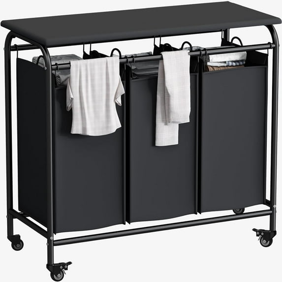 3-Bag Laundry Basket Hamper Laundry Sorter Cart laundry room ...