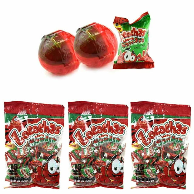 3 Bags Beny Locochas Mexican Hard Candy Watermelon Sandia Covered With ...