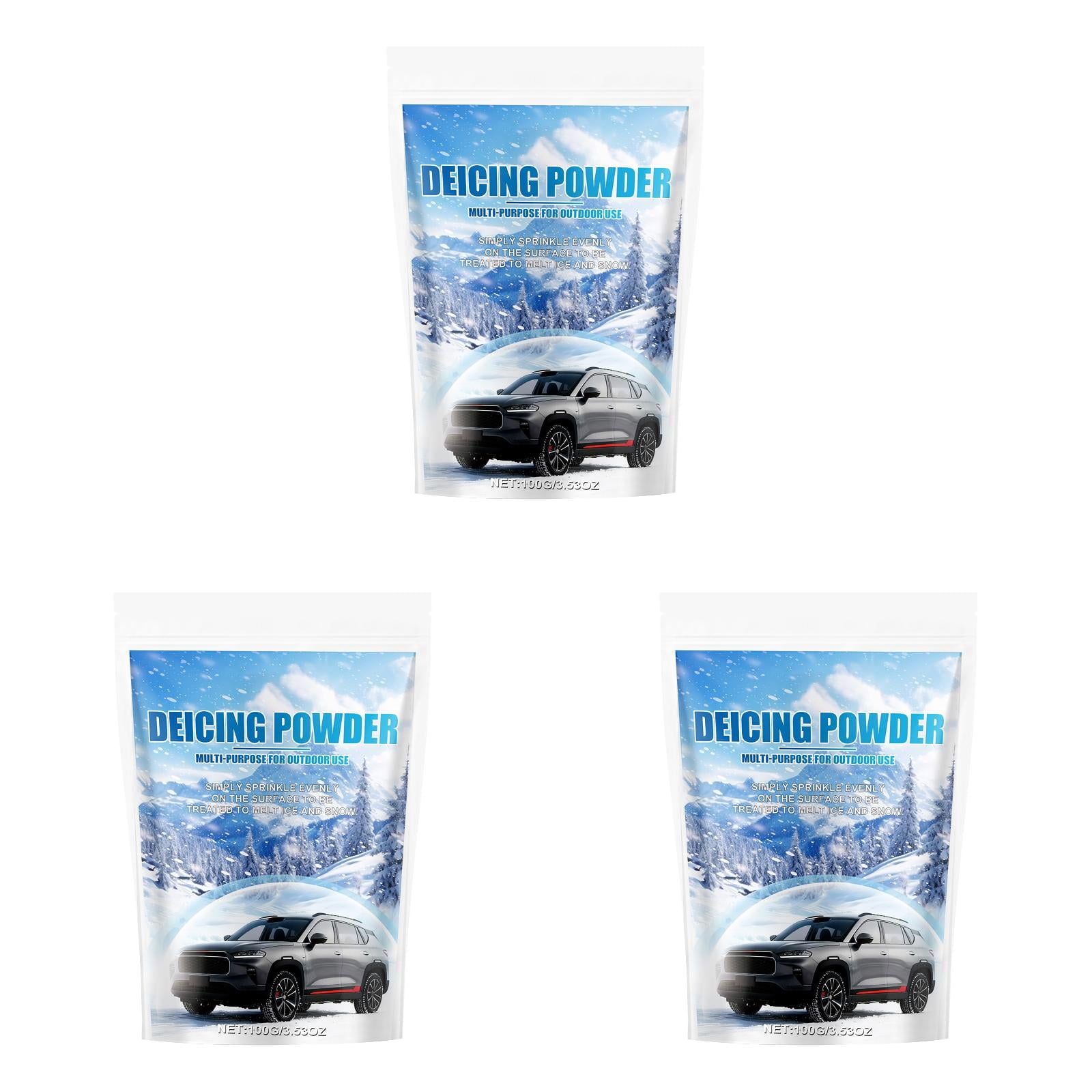 3 Bags Multi-Functional Snow Salt 100g / 3.5oz Each, Pet Safe Ice Melt ...
