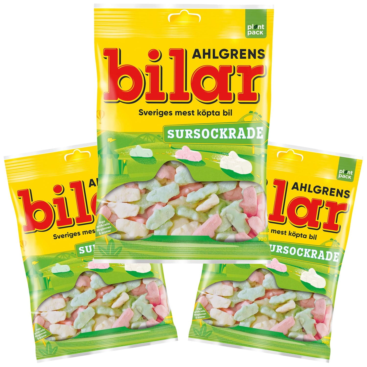 3 Bags x 100g AIF9 of Ahlgrens Bilar Sour - Swedish Candy - Cars ...