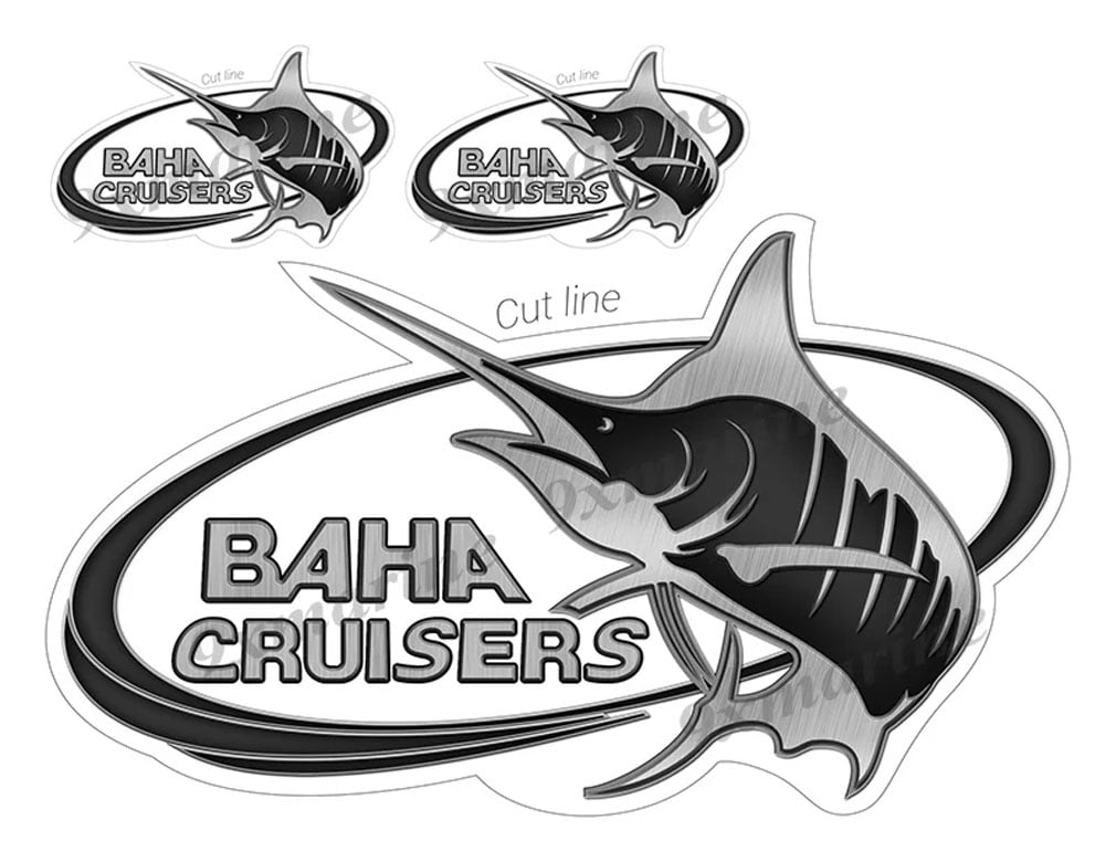 3 Baha Cruisers Boat Stickers "3D Vinyl Replica" of original - Walmart.com