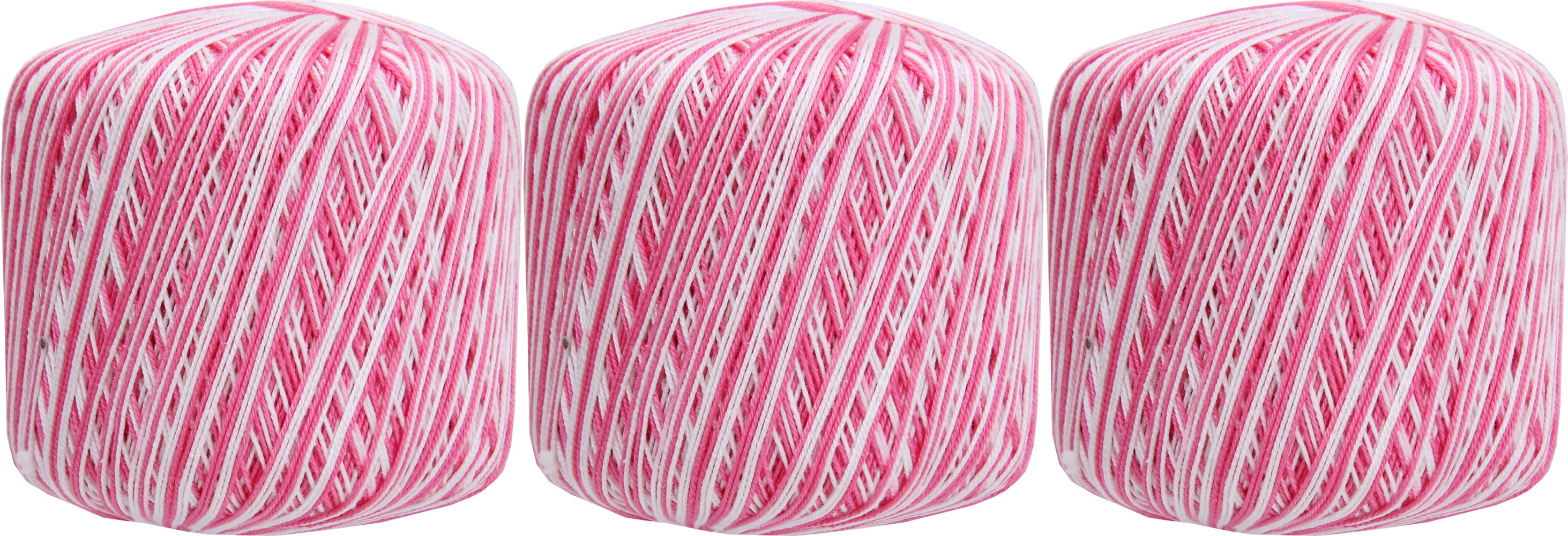3 Ball Pack Threadart 100% Pure Cotton Multicolor Crochet Thread - Size ...