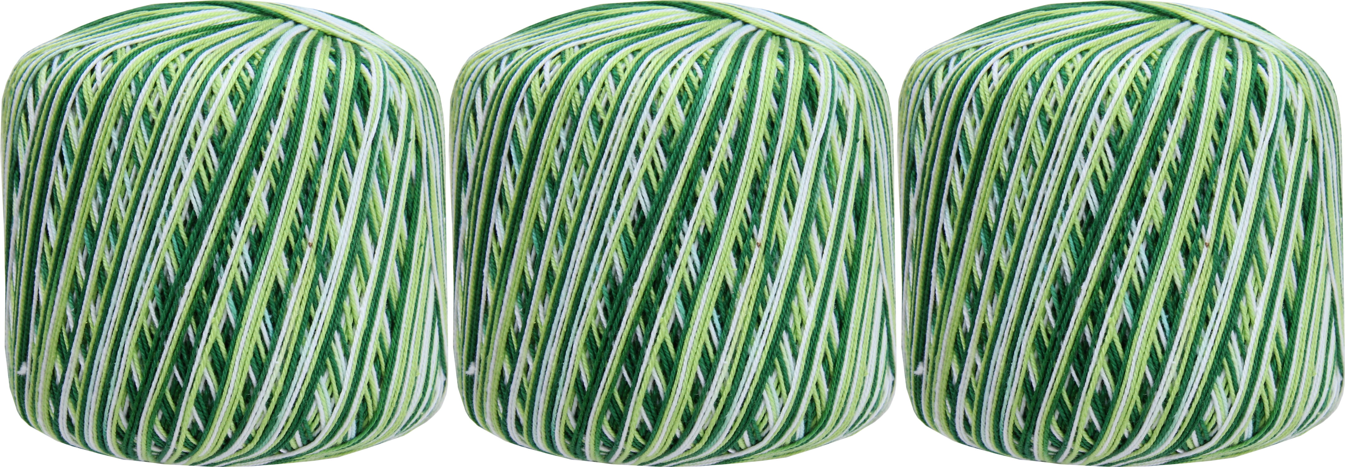 3 Ball Pack Threadart 100% Pure Cotton Multicolor Crochet Thread - Size ...