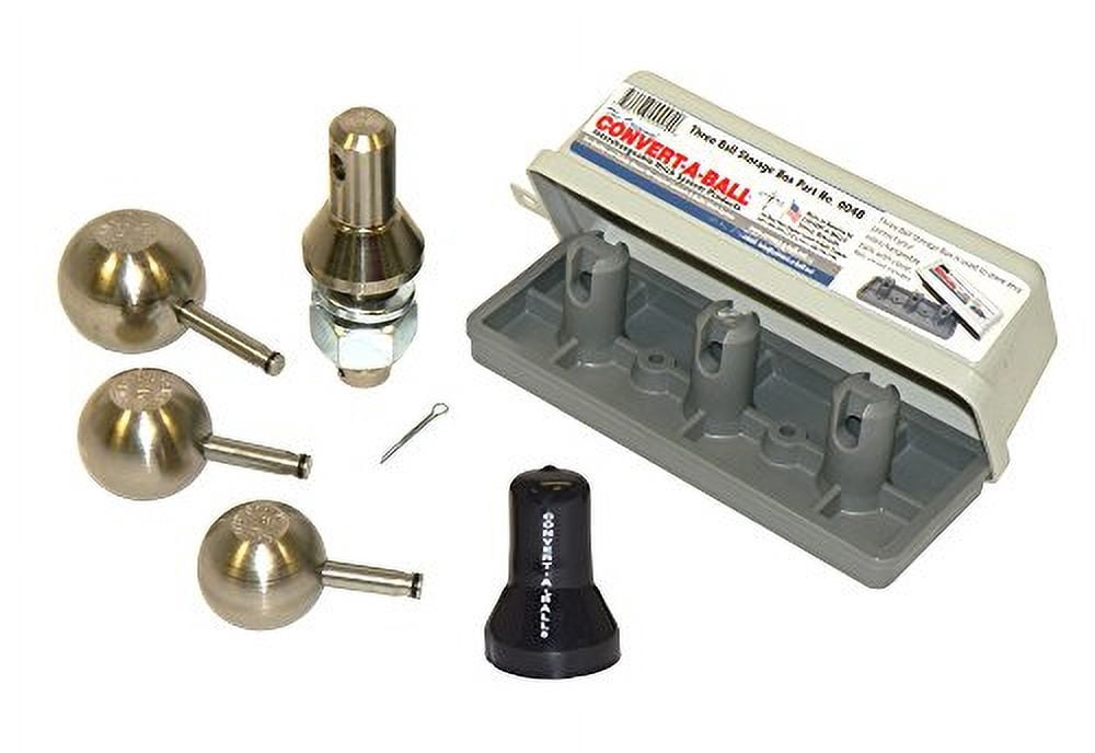 3-Ball Set - 1 7/8, 2 and 2 5/16 inch Balls With Stem Cover And Storage ...