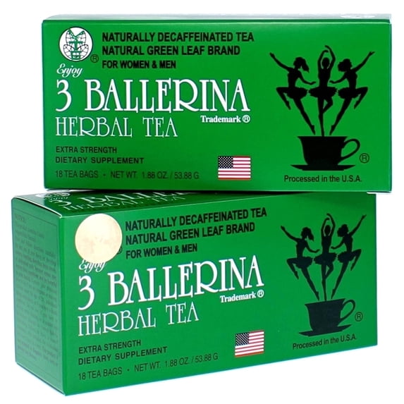 3 Ballerina Herbal Tea Dieters' Drink Extra Strength, 36 Teabags ...