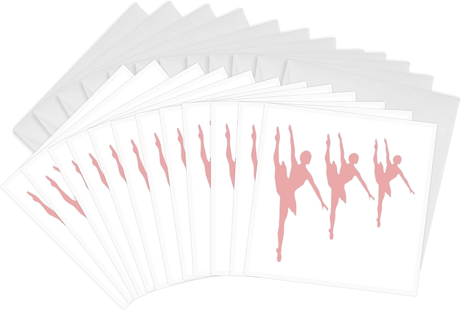 3 Ballerinas - Greeting Cards, 6 X 6 Inches, Set Of 12 (Gc_41704_2 ...