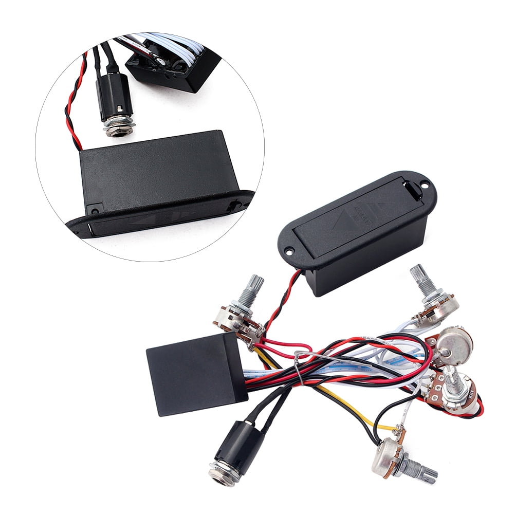 3 Band Bass Tone Control Wiring Harness EQ Preamp Circuit Instrument ...