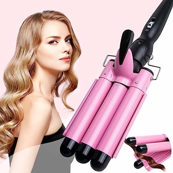 Ustar Triple Barrel Ceramic Tourmaline Hair Crimper/Waver|Rolling ...