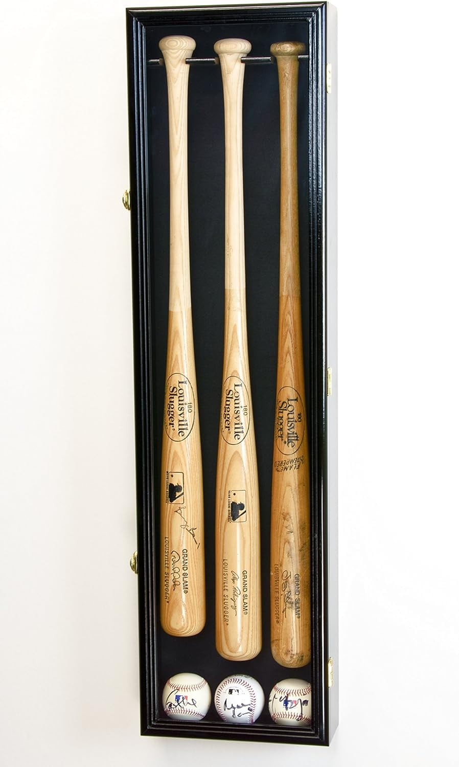 3 Baseball Bat Display Case Cabinet Holder Wall Rack w/UV Protection ...