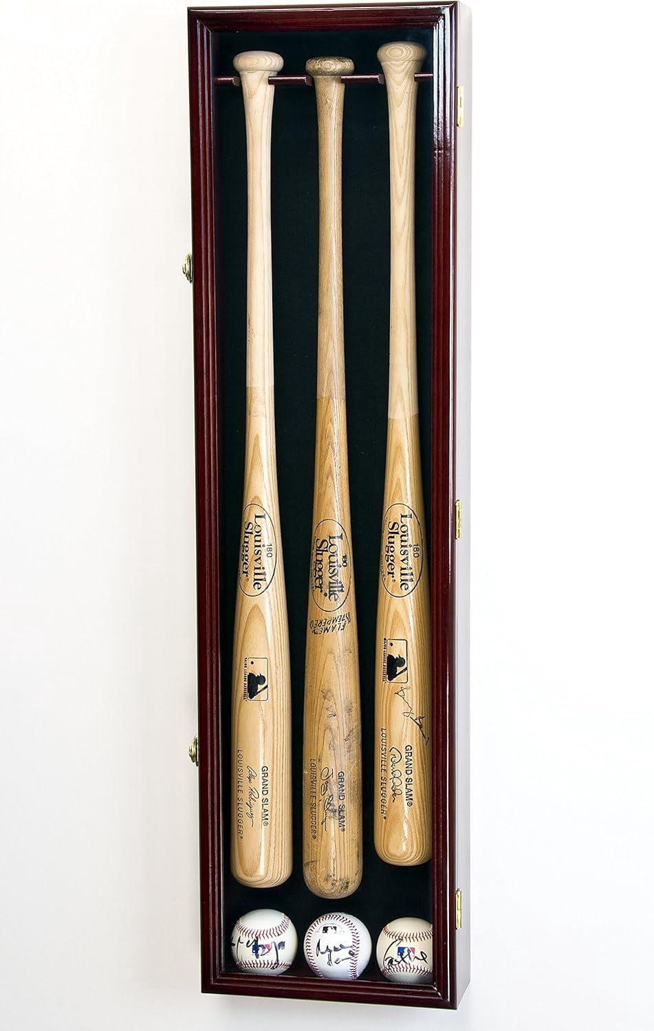 3 Baseball Bat Display Case Cabinet Holder Wall Rack w/UV Protection ...