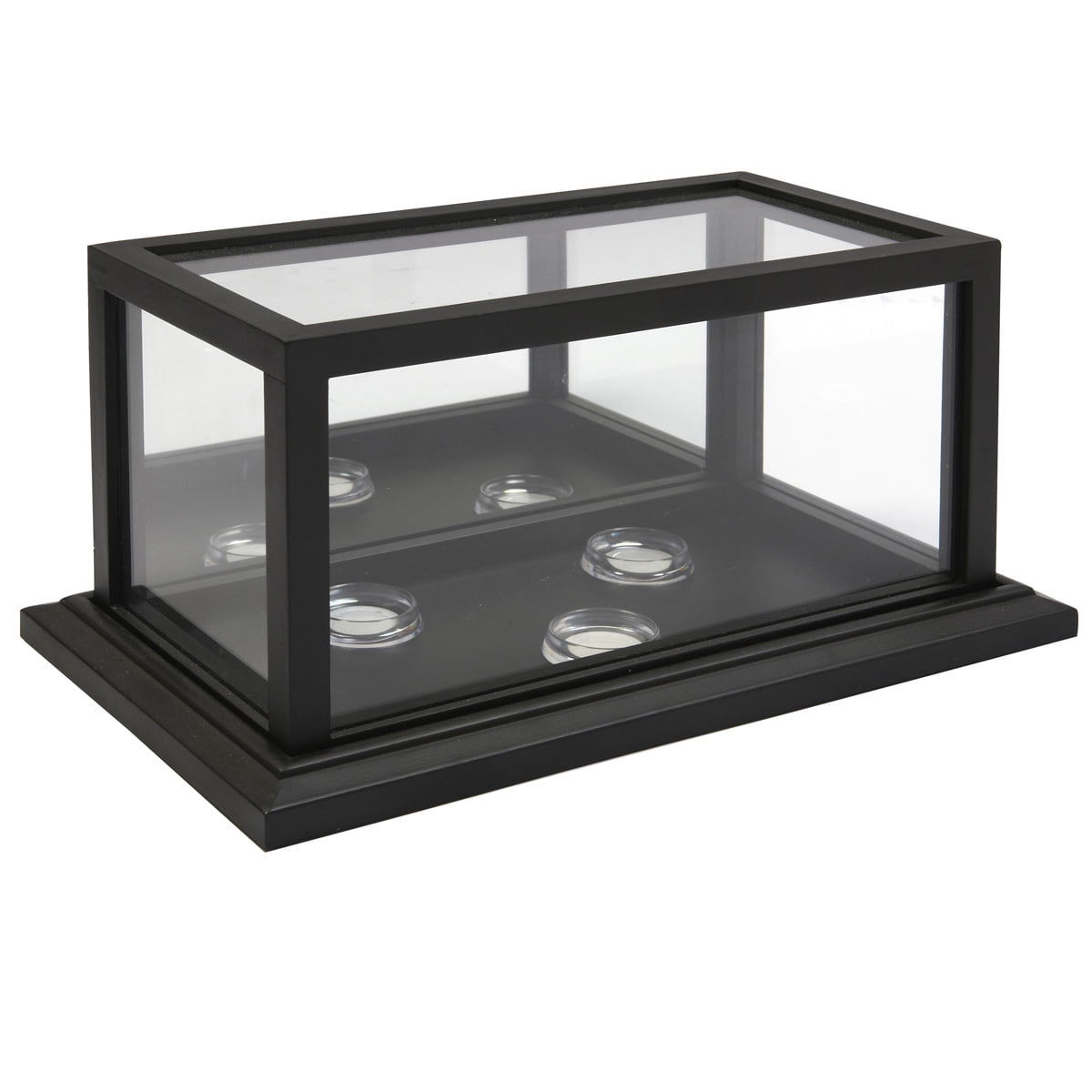 3 Baseball Black Display Case with Mirror Back by Studio Décor - Glass ...