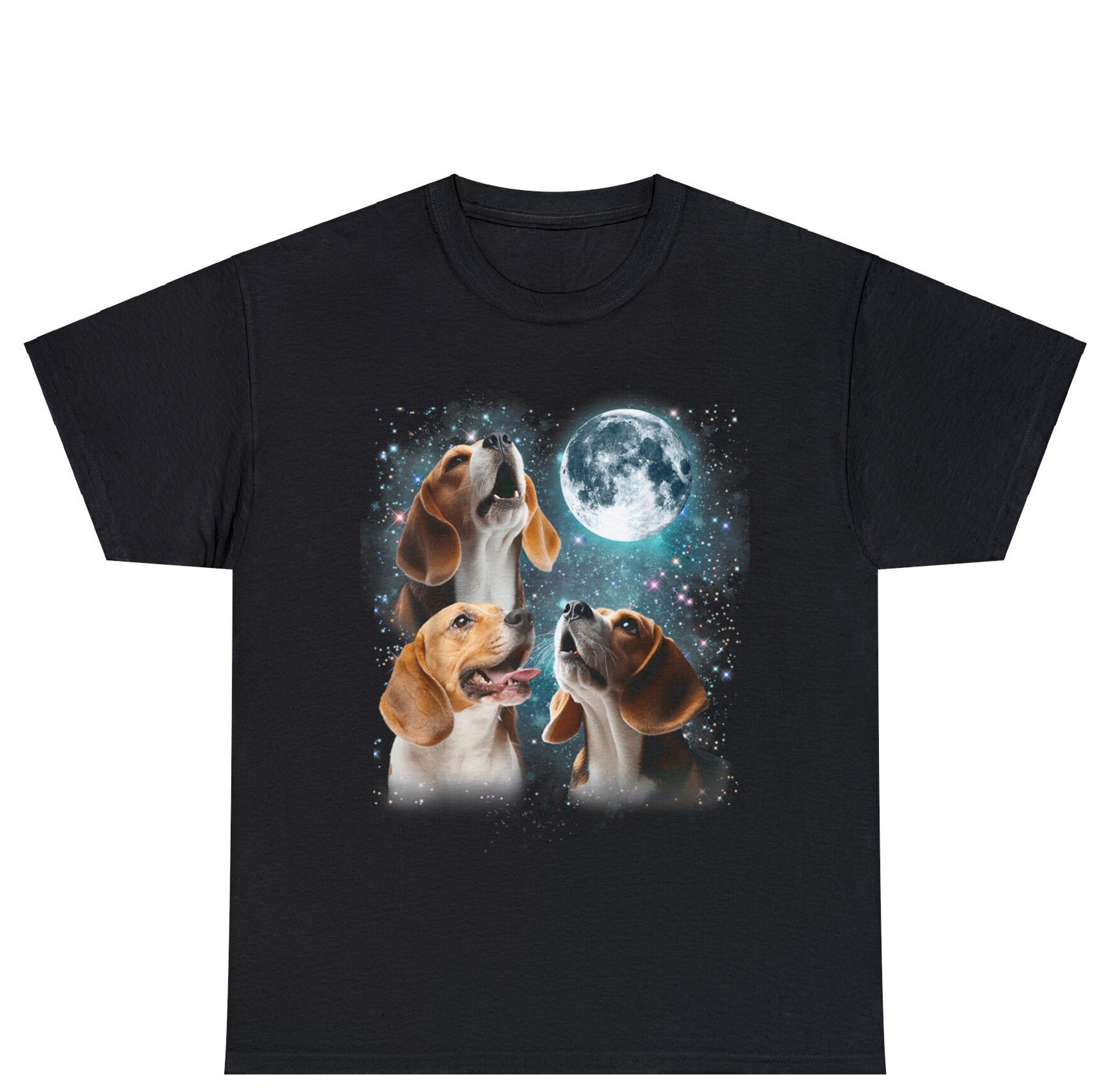 3 Beagle Moon Howling Beagle Head T-shirt , 3 Beagle Moon Howling ,meme ...