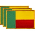 3 Benin Flag Patches, Embroidered Iron On or Sew On, Measures 3.50" x 2.25" - Walmart.com