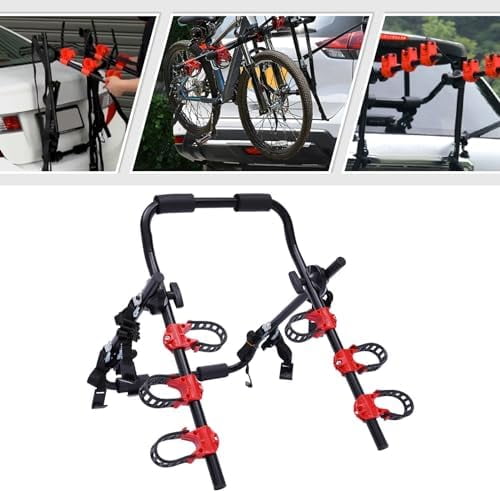 3-Bike Car Bicycle Rack, Foldable 3-Bike Rack Trunk Mount Bike Holder 3 ...
