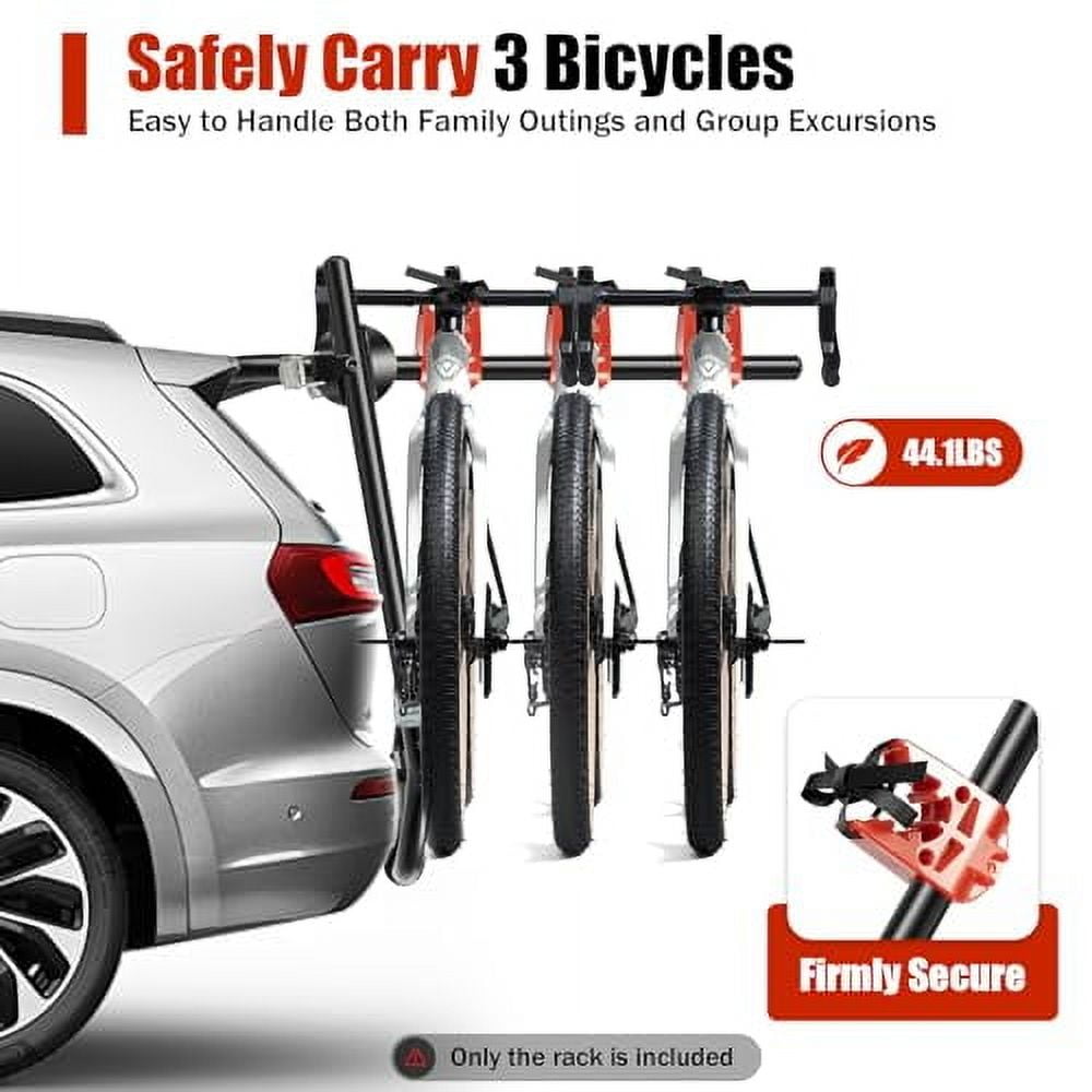 3-Bike Trunk Rack Sports Deluxe Trunk Mount 3-Bike Carrier Premium ...