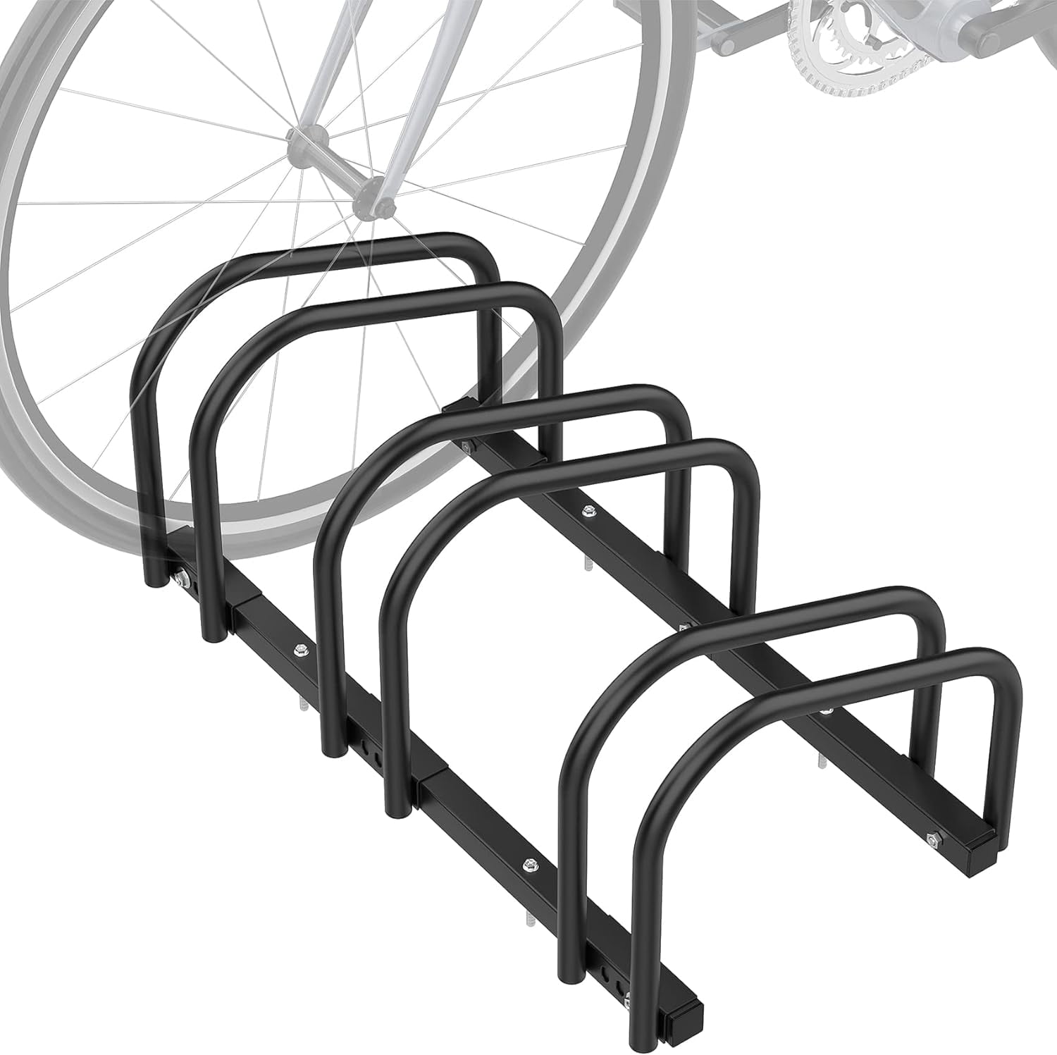 3 Bikes Floor Bike Stand, Bike Parking Rack Garage Bike Storage Stand ...