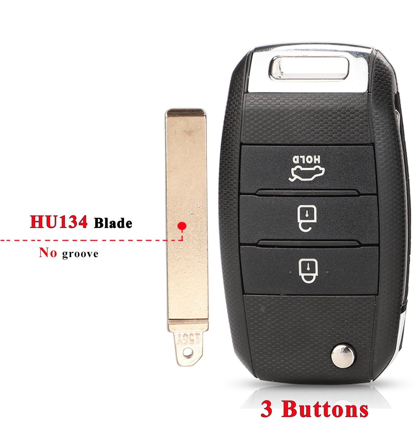 3 Billion Hu134-Flip Remote Car Key For Kia Carens Ceed Rio Sportage Optima Sorento Cerato Soul ...