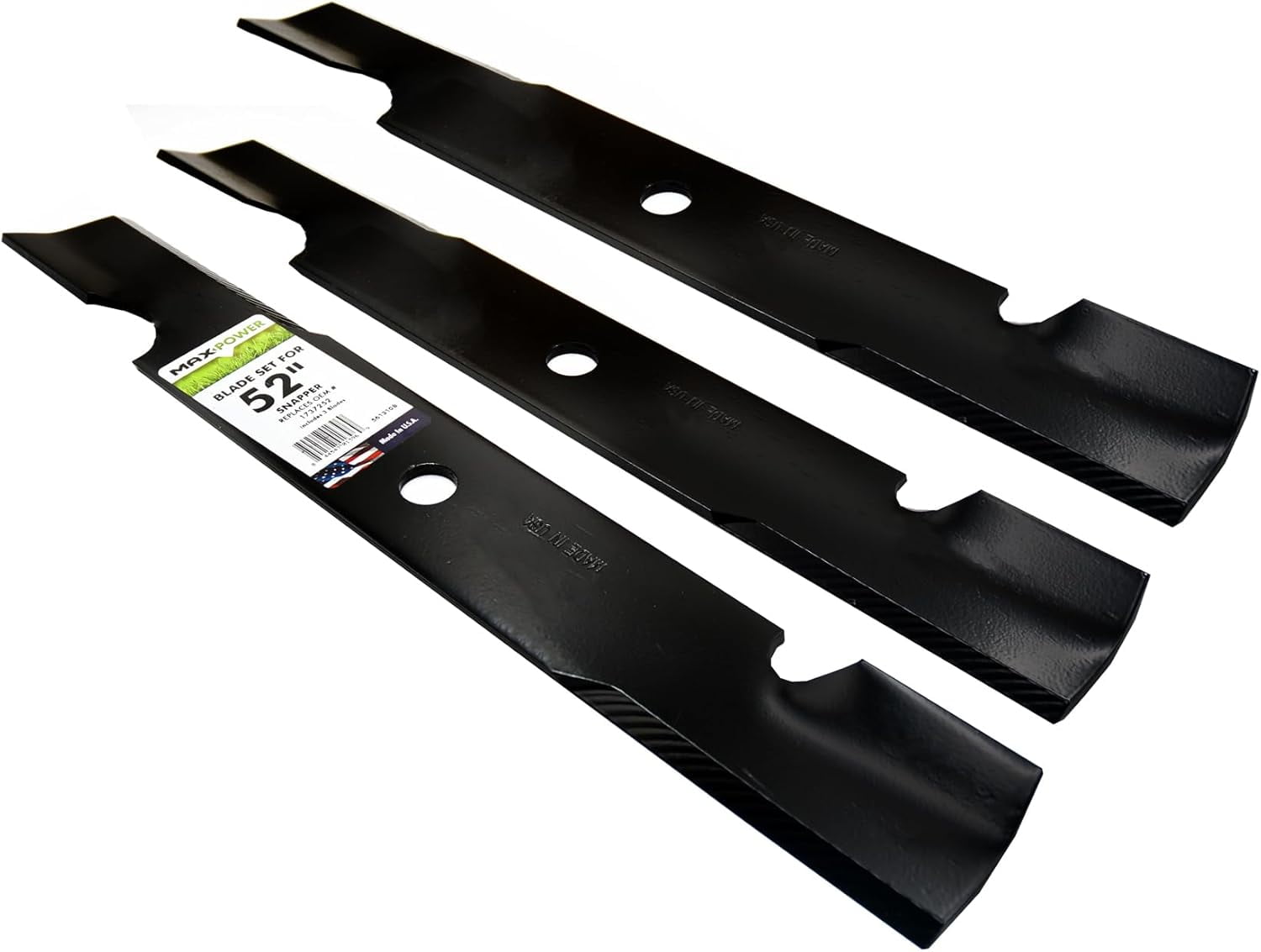 3 Blade Set for Many 52 in. Snapper Mowers Replaces OEM #'s 1737252BZ ...