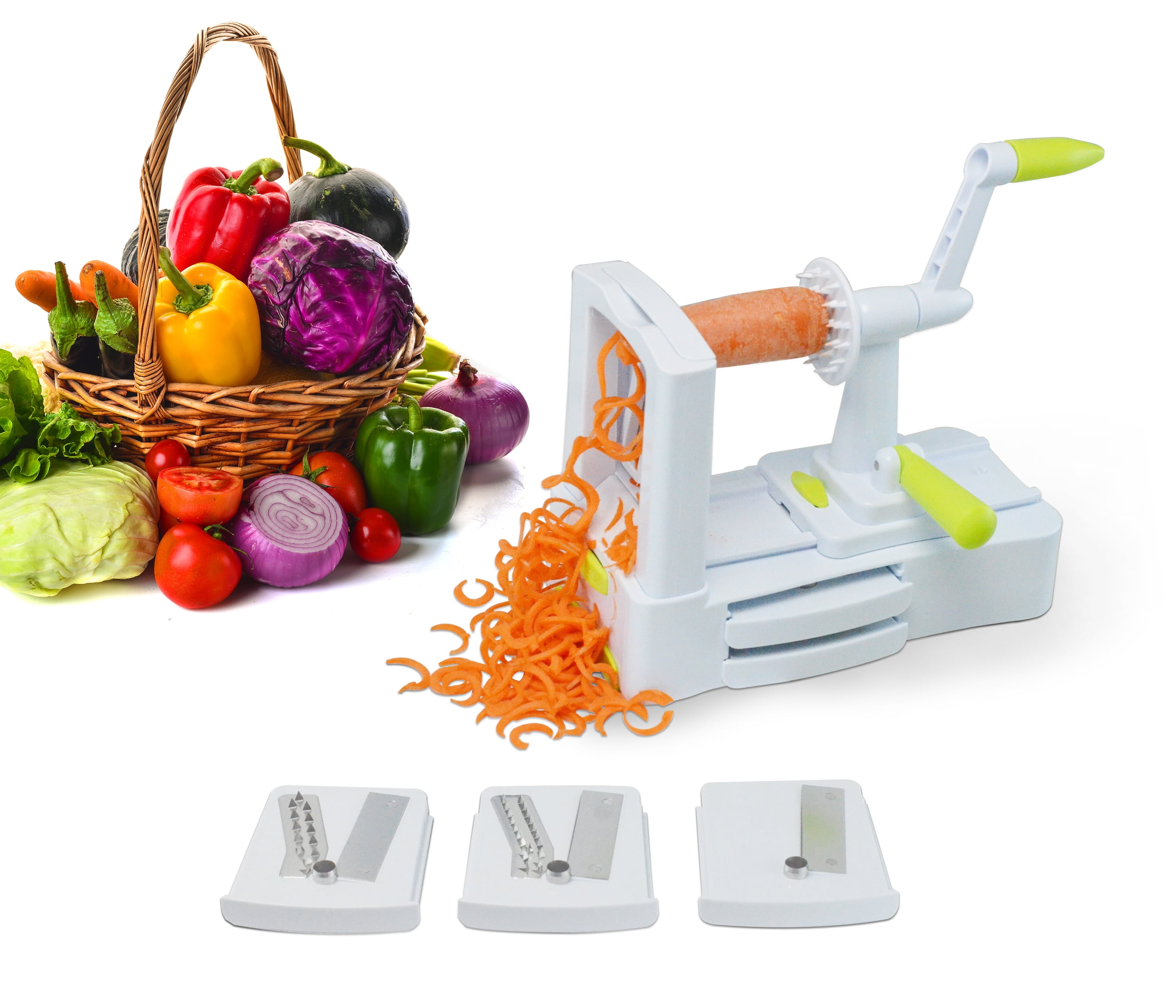 Southern Homewares 3 Blade Spiralizer Machine Tool, Veggie & Apple ...