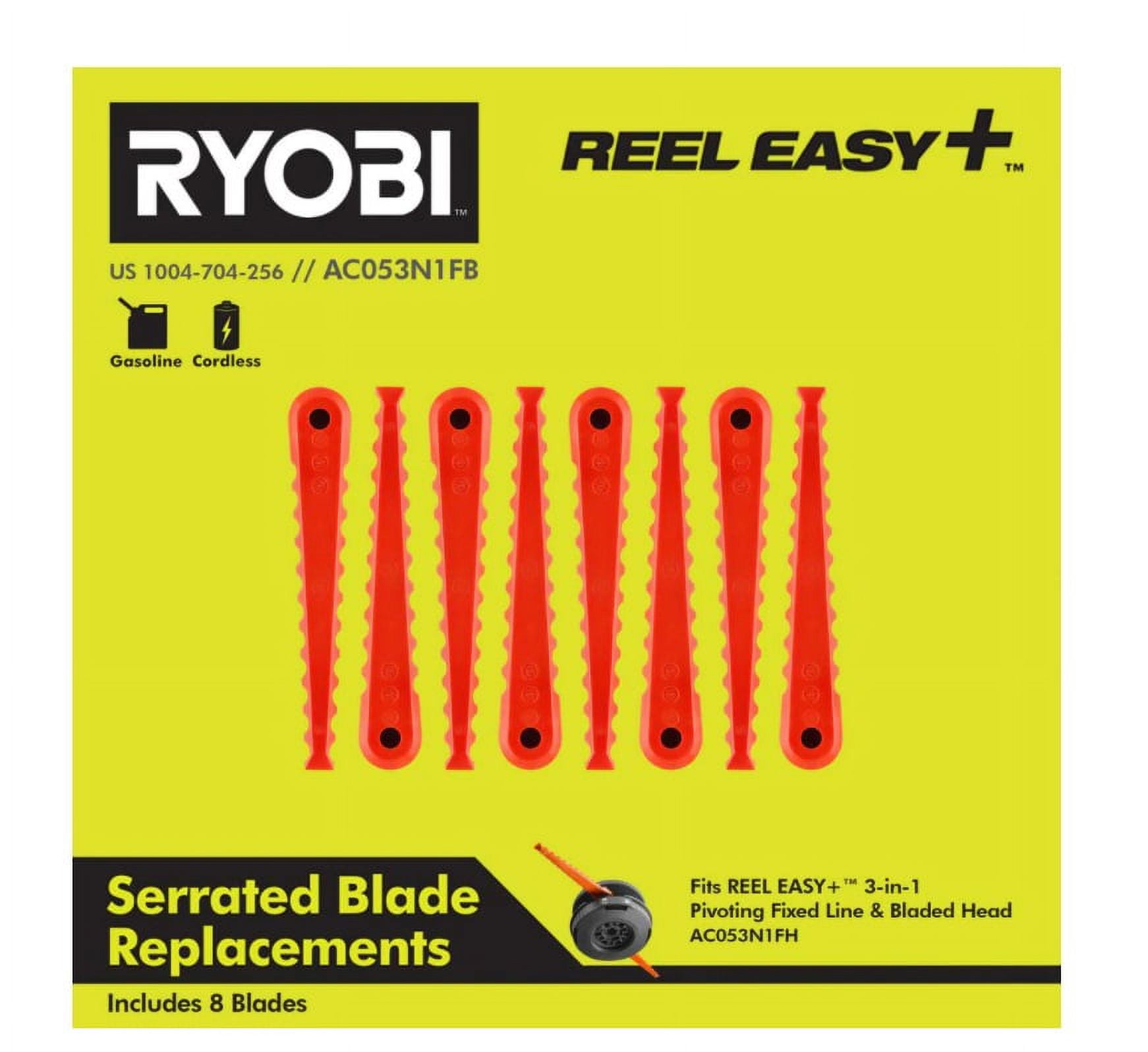 RYOBI Serrated Replacement Blades for AC053N1FB 3-in-1 Fixed String ...