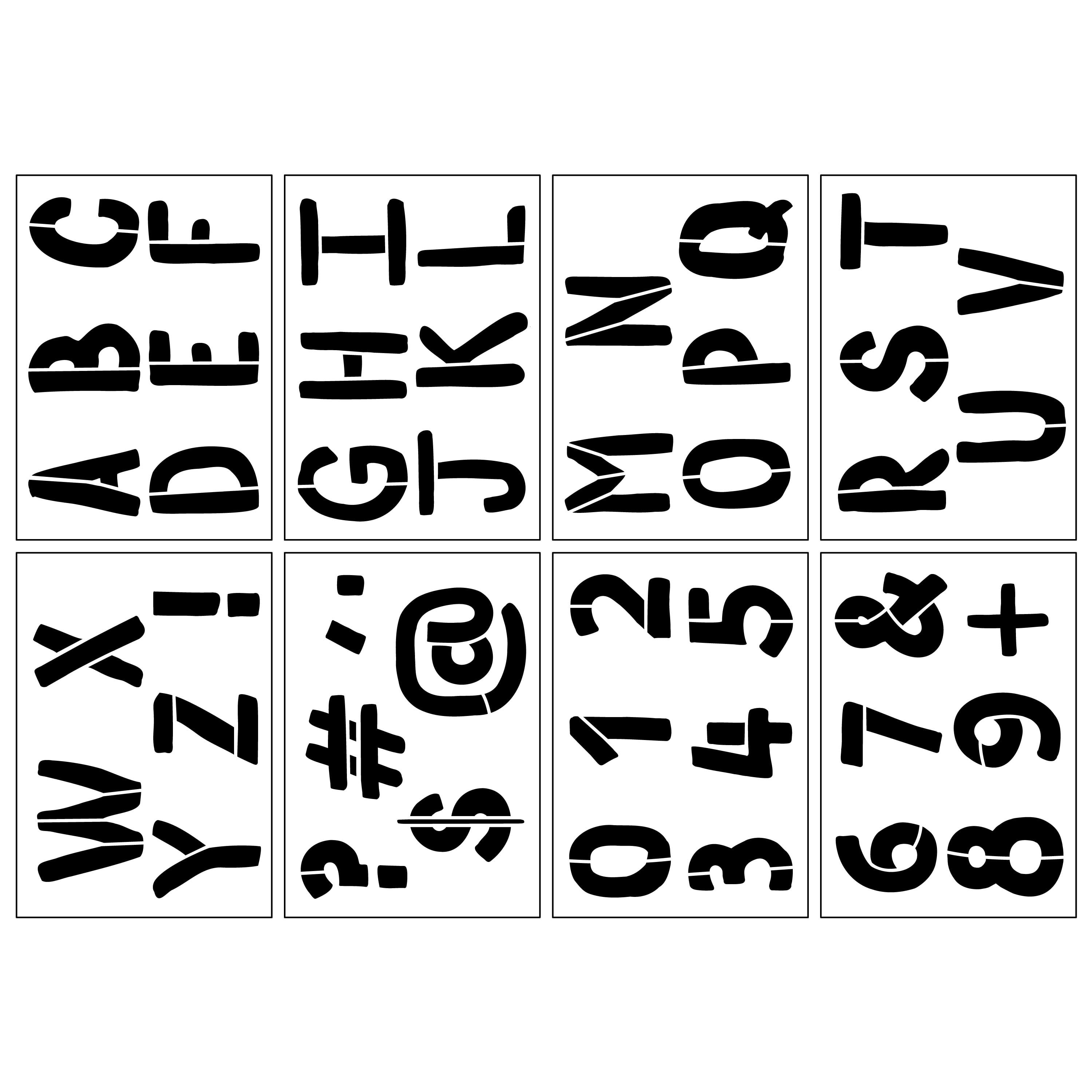 3" Bold Letters Alphabet Stencils by Craft Smart® - 45 designs ...