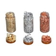 3 Bottles Gold Foil Resin Flakes Vivid Colors Anti Fading Imitation ...