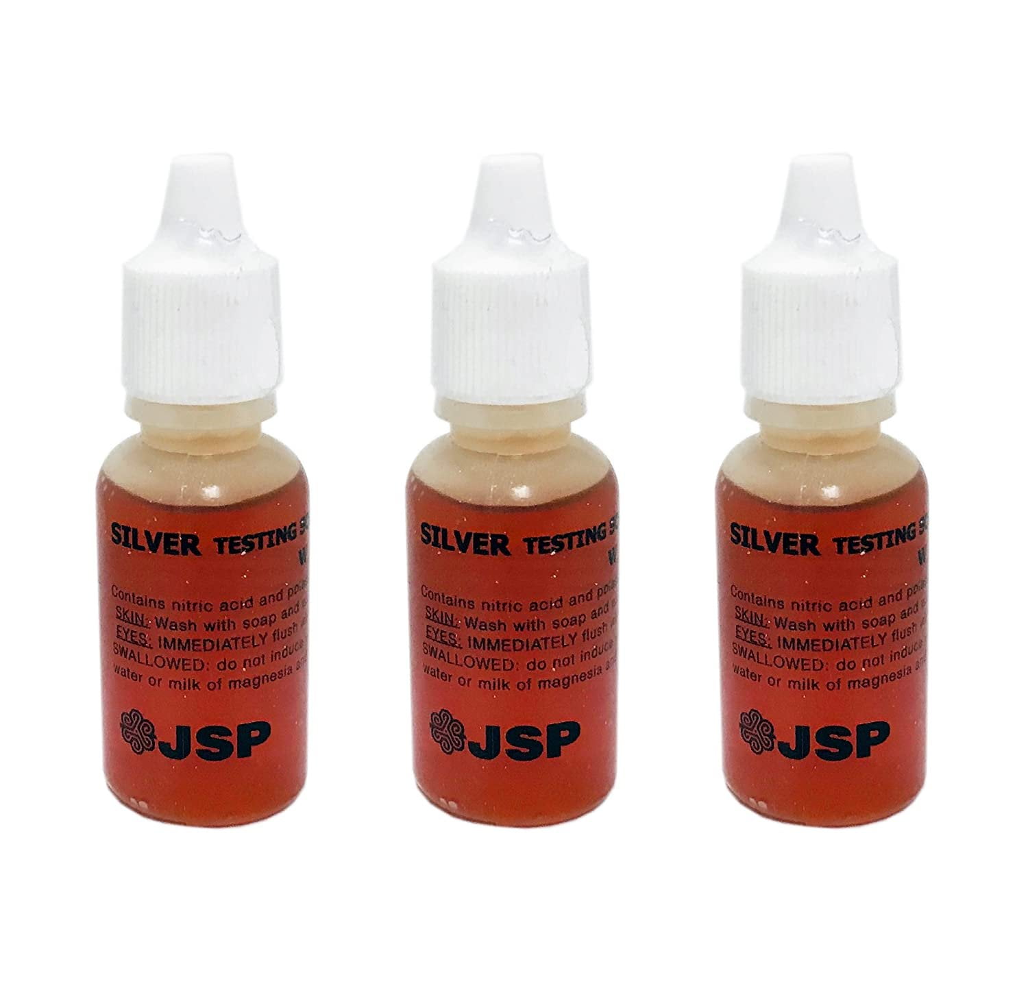3 Bottles Silver Test Acid Testing Sterling Jewelry Solution Liquid ...