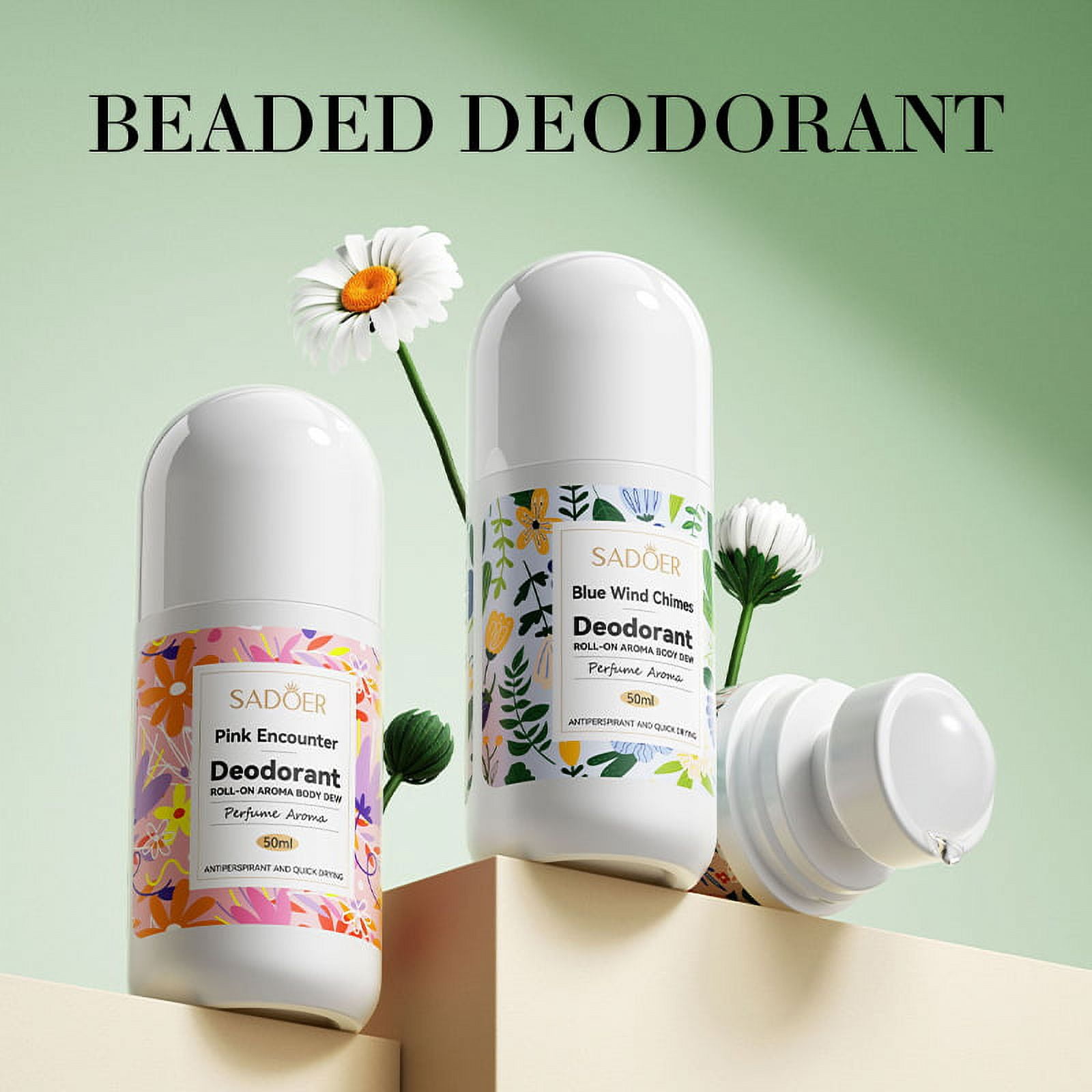 3 Bottles of Antiperspirant Sadoer Fragrance Retention Small Portable ...