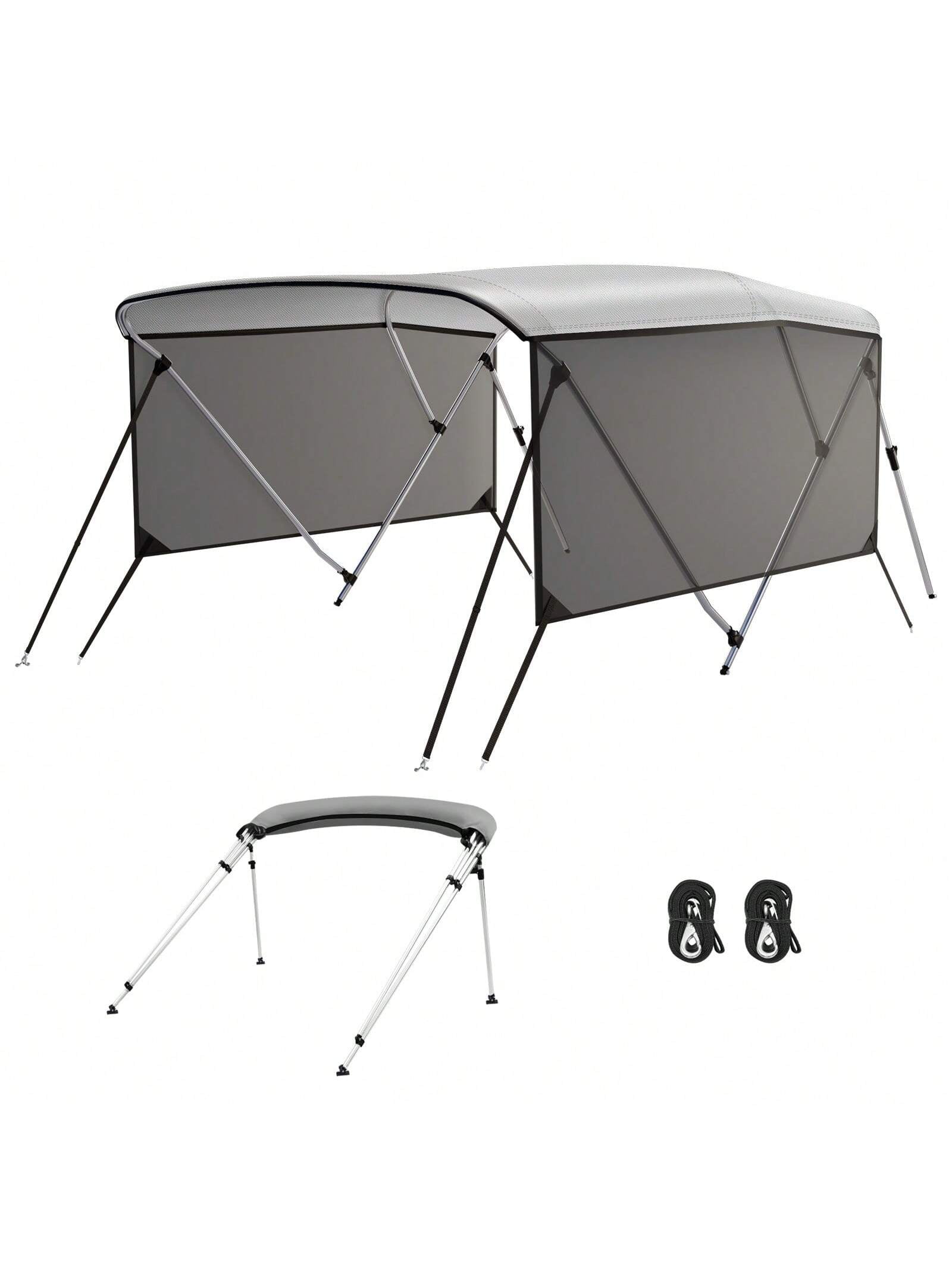 3 Bow Bimini Tops With Mesh Sidewalls Support Poles For Boats,Marine ...