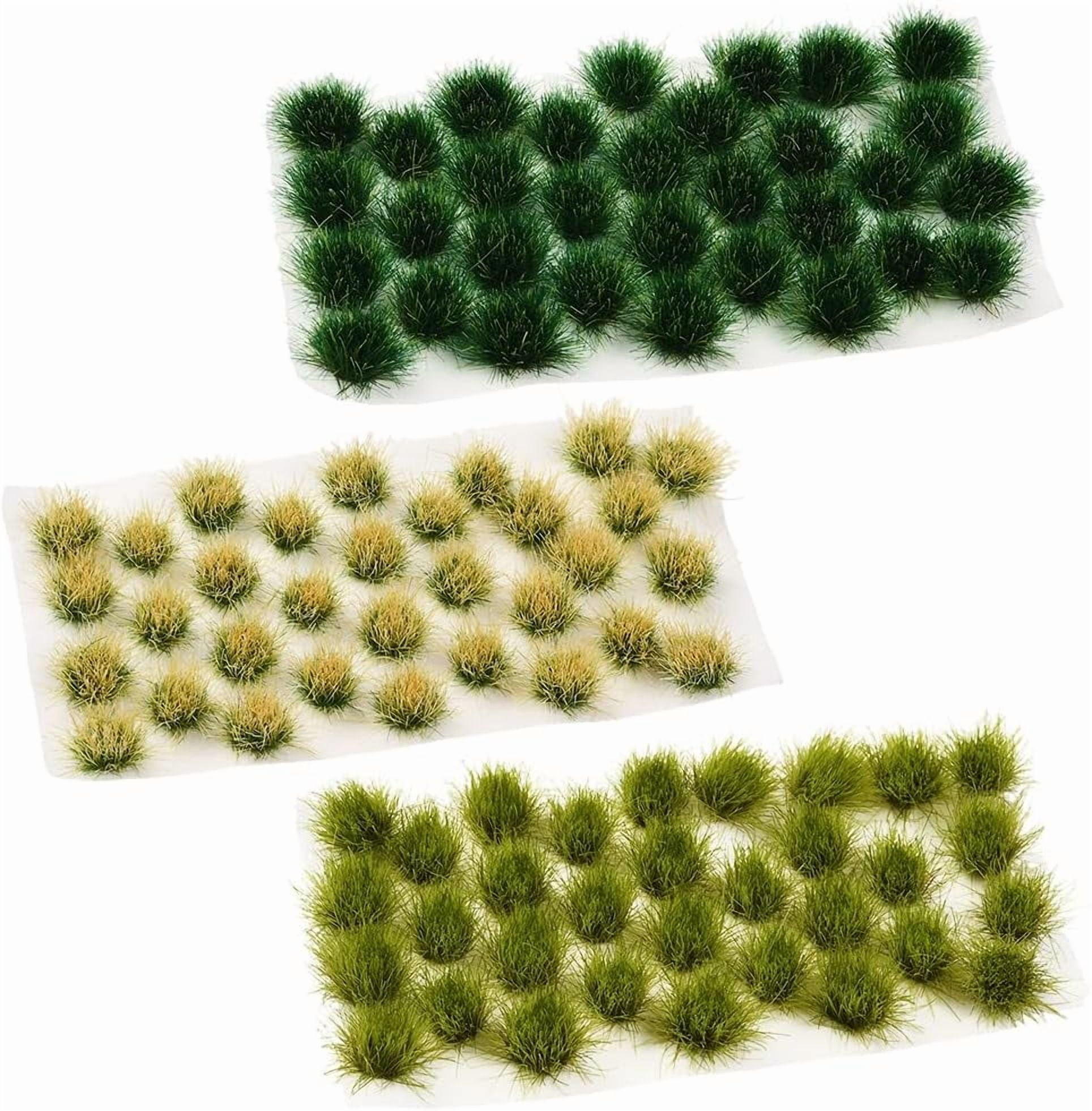 3 Box 96Pcs Landscape Tufts Model Train Grass Shrubs Plastic Bush ...
